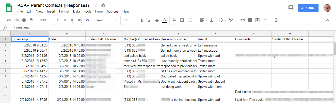 Google Forms for Parent Contact Records – The Tech Coaches